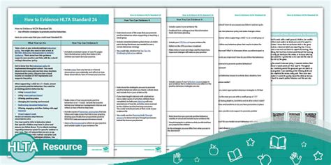 How To Evidence Hlta Standard 26 Teacher Made Twinkl