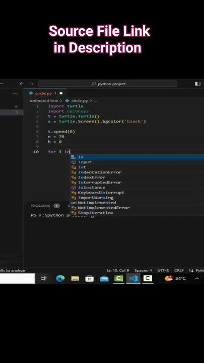 Animated Circle ⭕ With Multiple Circles Using Python 💙with Smart Coding Shortvideo