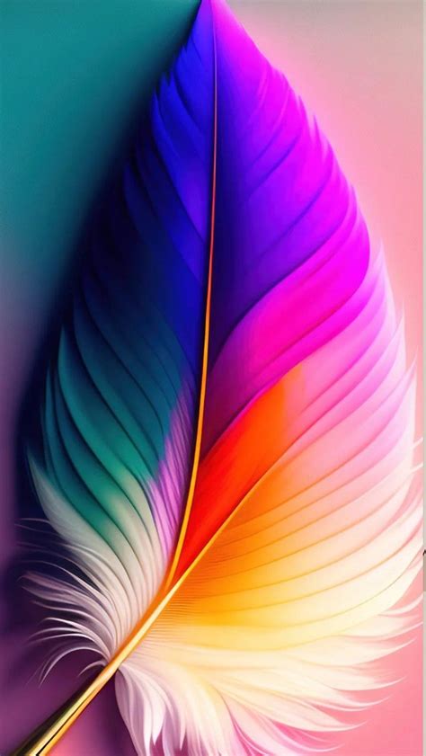 Colorful Feather Iphone Wallpaper