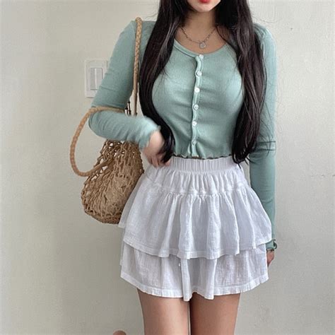 아담블링 촉감굿 날씬핏 슬림 날라리 크롭 골지 가디건