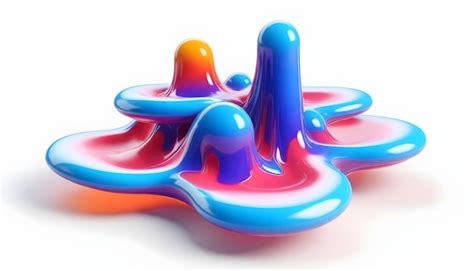 Premium Photo 3d Model Liquid Abstract Isolated On White Background