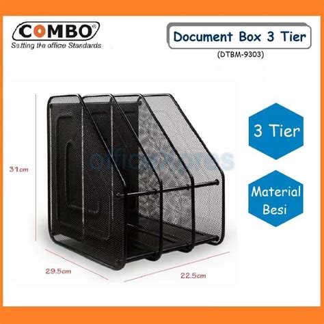 Jual Rak Box File Kantor 3 Tier Rak Dokumen Layer Document Rack File Tray Organizer Meja