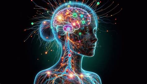 Vibrant Neural Connections Of The Brains System Stock Illustration