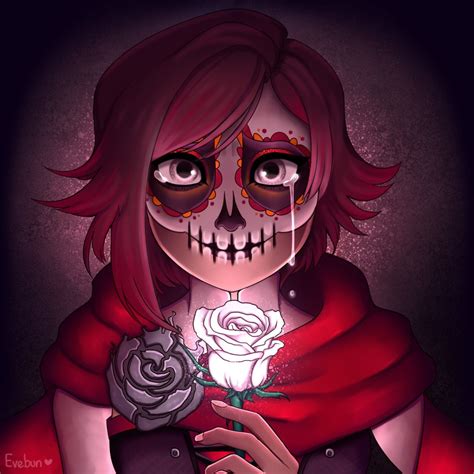 Day Of The Dead Ruby By [evebun On Tumblr] Rwby