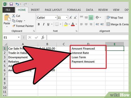 How To Calculate A Car Loan In Excel Steps With Pictures