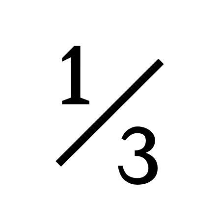 Μαθηματικά vulgar fraction one third