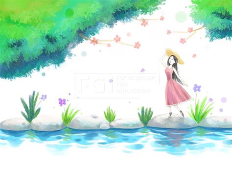 계절여름 C170619c Cooltree 일러스트 여름 페인터 그림 회화 일러스트 핸드드로잉 드로잉 이미지 아트 만화 클립 클립아트 삽화