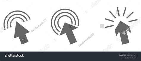Computer Mouse Click Cursor Icon Set Stock Vector Royalty Free 2582481341 Shutterstock