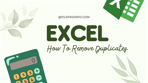 Excel How To Remove Duplicates Fileproinfo Blogs