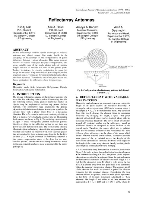 Pdf Reflectarray Antennas