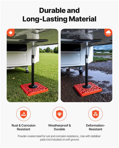 Vevor Rv Slide Out Support Jack 2 Pcs Camper Slide Out Leveling Jack