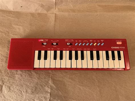 Casio Pt 10 29 Key Mini Synthesizer Keyboard 1980s Red Gc Reverb