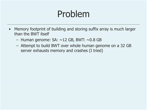 PPT Blockwise Suffix Sorting For Space Efficient Burrows Wheeler