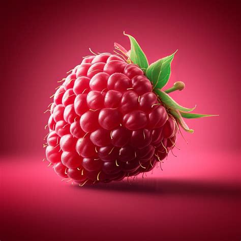 Premium Photo Raspberry Close Up Vibrant Red Background