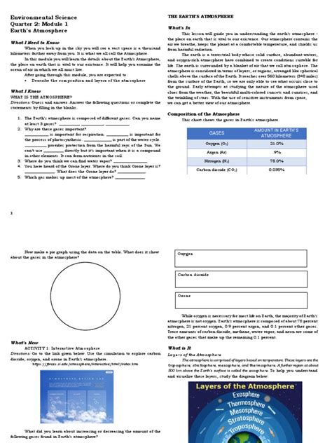 envi sci q2 mod1 pdf atmosphere of earth atmosphere