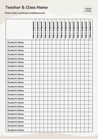 Free Editable Class List Templates Free Editable Class List Templates