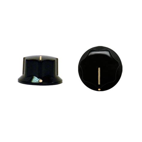 Black Phenolic Amplifier Knob With Ivory Indicator