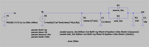 Simulation Ltspice Dynamic Power Voltage Slew Rate Controlled Source Electrical