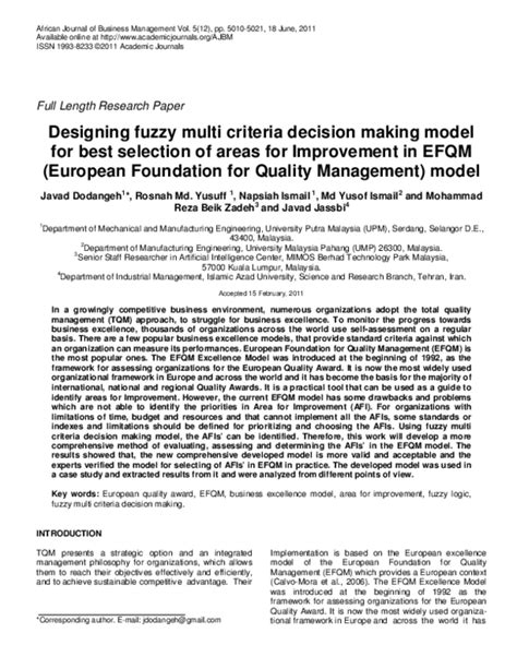 Pdf Designing Fuzzy Multi Criteria Decision Making Model For Best