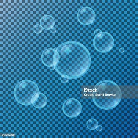 현실적인 비누 거품 절연된 벡터 일러스트 레이 션을 설정합니다 기포에 대한 스톡 벡터 아트 및 기타 이미지 기포 3차원 형태 개체 그룹 Istock