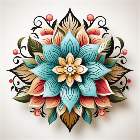 Premium Ai Image Mandala Design Element Generative Ai