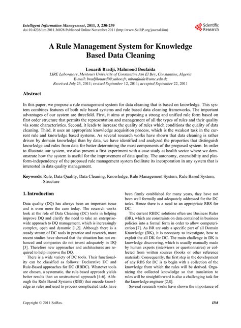 pdf a rule management system for knowledge based data cleaning