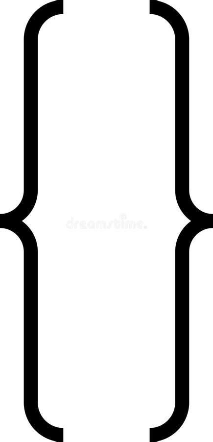 Curly Braces Double Symmetric Brackets Vector Typography Symbols Pair