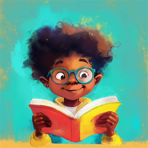 تصویرسازی دانش آموز در حال مطالعه کتاب