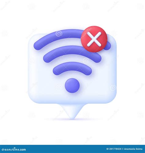 3d Wireless Or Wifi Illustration Bad Connection Concept Lost Network