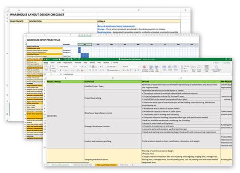 Warehouse Setup Project Plan Tactical Project Manager