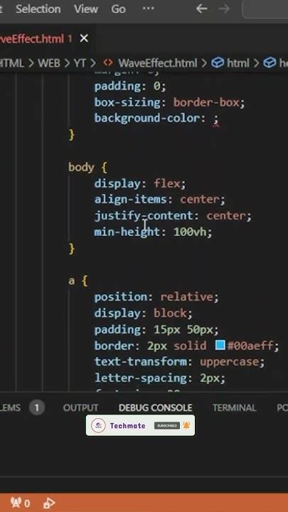 Water Wave Button Hover Effect Html Css Animation Shorts Htmlcss Trending Tutorial