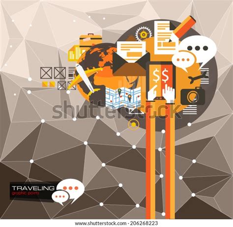 Flat Style Ui Ux Use Your Stock Vector Royalty Free 206268223 Shutterstock
