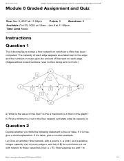 Module 6 Graded Assignment And Quiz CSE 551 Foundations Of Algorithms