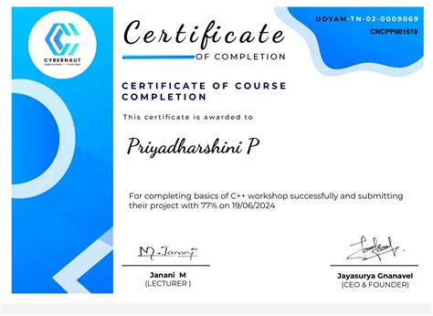 Priyadharshini Prakashkumar On Linkedin Cplusplus Cybernaut