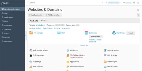 Plesk Overview Umbra Hosting