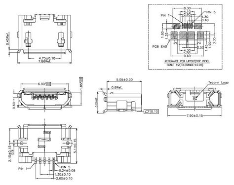Ficha Micro Usb B” Fêmea Chassi Mister Puzzle