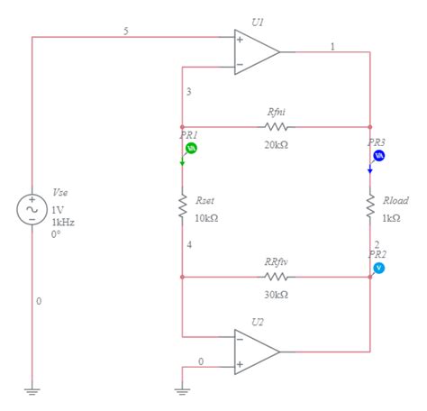High Input Impedance Single Ended To Differential Converter Multisim Live