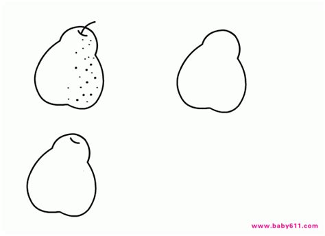 梨的简笔画黑白 黑白线描画 黑白画 第2页 大山谷图库