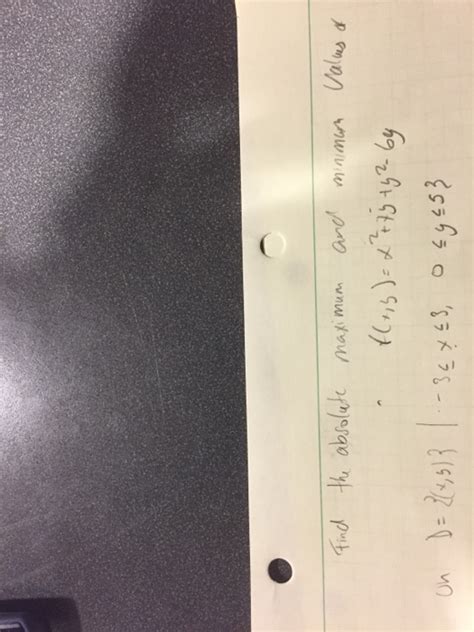 Solved Find The Absolute Maximum And Minimum Values Of