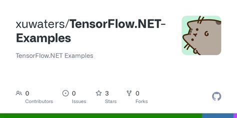 GitHub Xuwaters TensorFlow NET Examples TensorFlow NET Examples