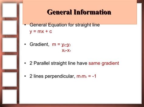 Mathemathics Straight Line Equation Ppt