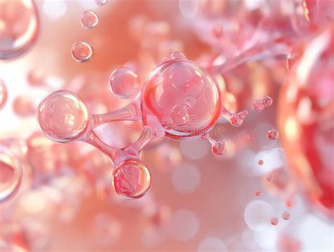 Abstract Molecular Structure With Spheres Stock Image Image Of