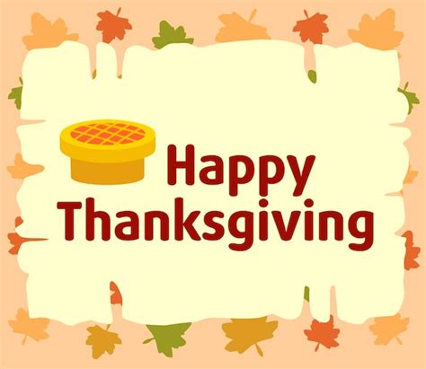 파이와 함께 행복 한 추수 감사절 배경 프리미엄 벡터