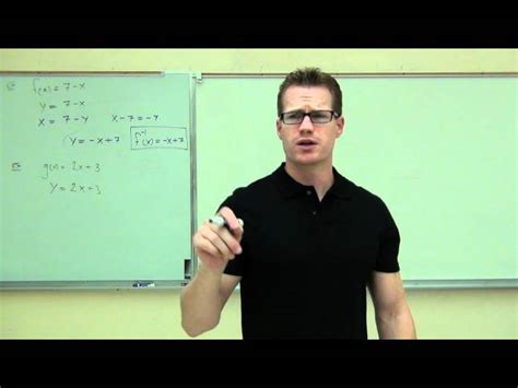 Free Video Intermediate Algebra Lecture An Introduction To Inverse Functions From Professor