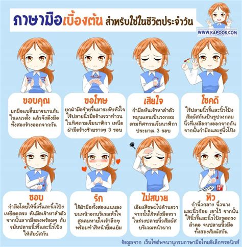 ภาษามือเบื้องต้น 20 ท่า สำหรับใช้ในชีวิตประจำวัน