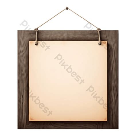 Square Shape Sign Board Brown Wooden PNG Images PNG Free Download Pikbest