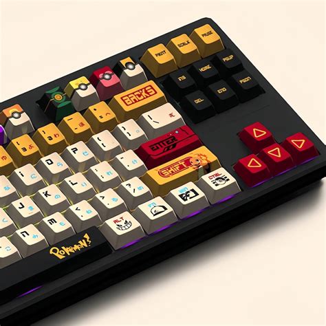 Japanese Style Pokémon Keycap Set 135 Keys Pbt Cherry Profile