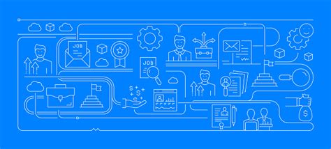 작업 및 이력서 관련 라인 스타일 배너 디자인 웹 페이지 헤드 라인 브로셔 연례 보고서 및 책 표지 객실 있음에 대한 스톡 벡터