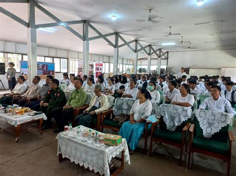 အလုံမြို့နယ် အမှတ် ၆ အခြေခံပညာအထက်တန်းကျောင်း၌ လူငယ်ရေးရာ အသိပညာပေးဟောပြောပွဲ ဆောင်ရွက