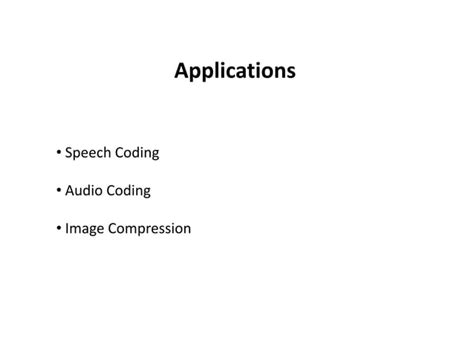 Subband Coding Pptx Digital Audio Computer Software And Applications